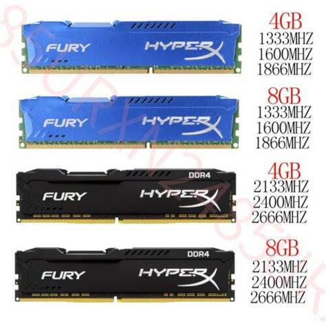 แรมหน่วยความจํา สําหรับคอมพิวเตอร์ตั้งโต๊ะ hyperx fury ddr3 ddr4 8gb