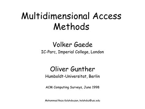 Ppt Multidimensional Access Methods Powerpoint Presentation Free Download Id3378766