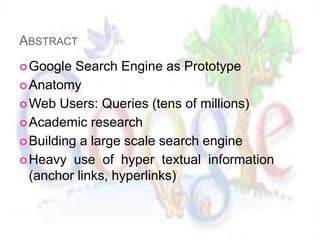 Anatomy Of Google PPT