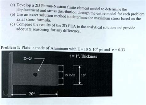 A Develop A 2d Patran Nastran Finite Element Model To Determine The