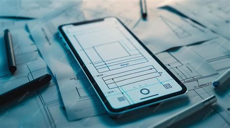 Premium Photo Ux Mobile Application Wireframe Sketch Prototype Framework Layout Future App