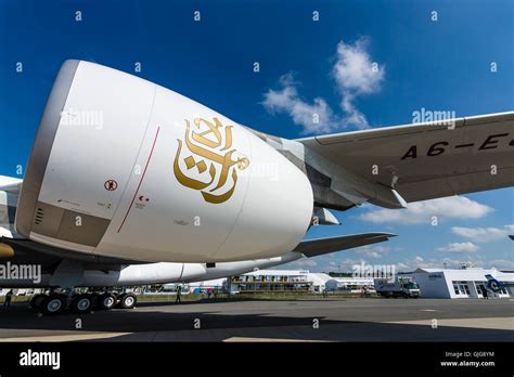 Detail Of The Wing And A Turbofan Engine Engine Alliance Gp7000 Of The Largest Aircraft In The