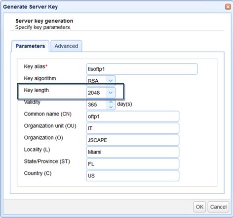 Considerations When Generating Keys For Oftp