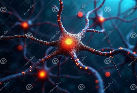 Neuron Cells Exploring Neurons And Synapses In The Human Brain Stock