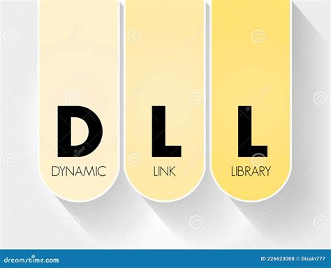 DLL Dynamic Link Library Acronym Technology Concept Background Stock Illustration