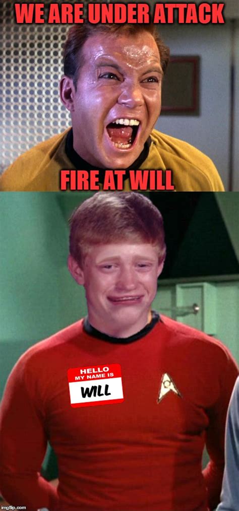 Fire At Will Star Trek Funny Star Trek Meme Star Trek Universe