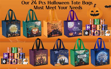 Tedmax 24 Count Halloween Party Favor Bags Multicolor Non