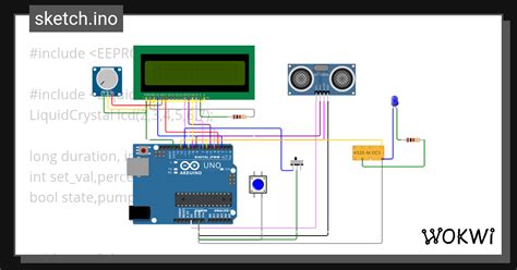 Sensor Ketinggian Air Wokwi Esp32 Stm32 Arduino Simulator