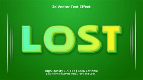 Premium Vector Fully Editable High Quality 3d Text Effect Eps Vector