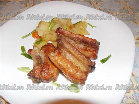 Картошка запеченная с ребрышками 7 фото в рецепте