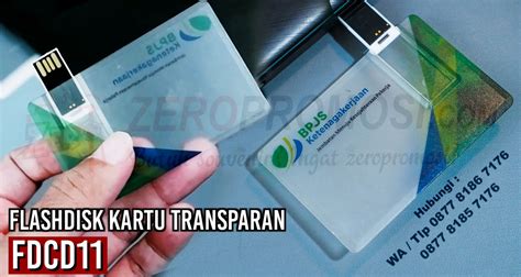 Jual Usb Flashdisk Kartu Transparan Fdcd Zeropromosi Souvenir Barang Promosi Grosir