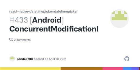 Android Concurrentmodificationexception · Issue 433 · React Native