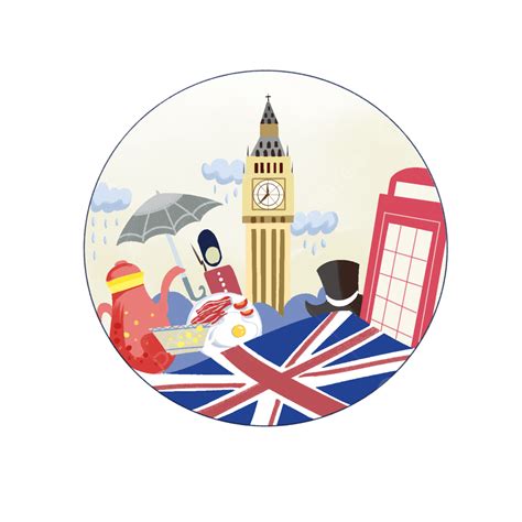 영국 여행 일러스트 요소 영국 영국 국기 영국식 애프터눈 티 Png 일러스트 및 Psd 이미지 무료 다운로드 Pngtree