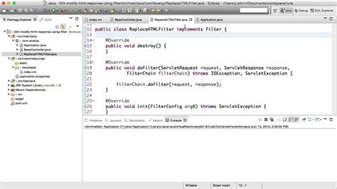 Screencast 34 Modify Html Response Using Filter Youtube