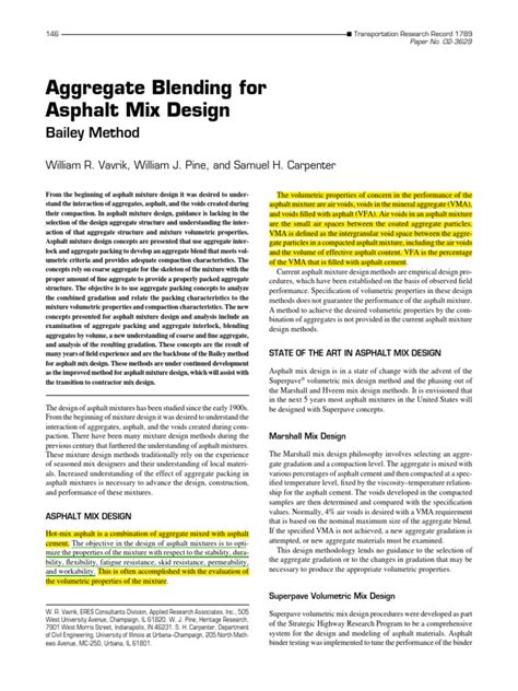 Aggregate Blending For Asphalt Mix Design Bailey Method Pdf