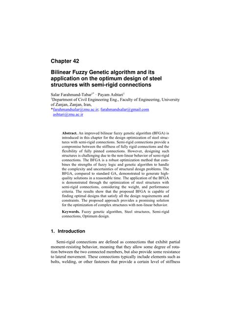 Pdf Bilinear Fuzzy Genetic Algorithm And Its Application On The Optimum Design Of Steel