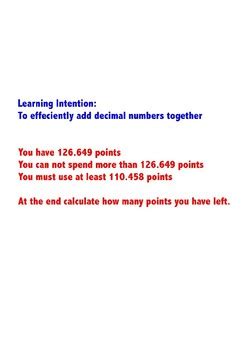 Adding Decimals Activity Engaging By FossilMentality TPT