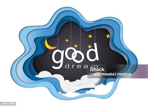 달 빛과 별 잘 자 고 달콤한 꿈 종이 접기 모바일 개념 벡터 일러스트 종이 아트 스타일에서 좋은 꿈 텍스트 디자인 개념에 대한 스톡 벡터 아트 및 기타 이미지 Istock