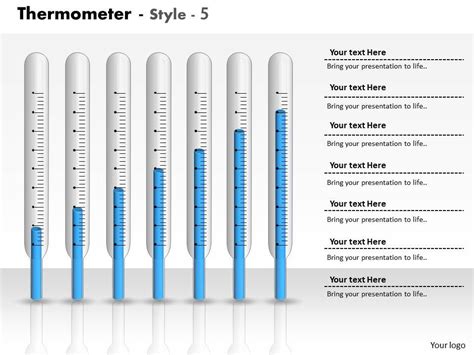 0414 Thermometer Graph Column Chart Powerpoint Graph Template