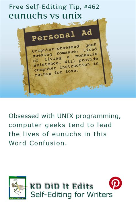 Word Confusion Eunuchs Versus Unix • Kd Did It