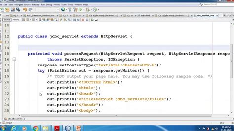 Jdbc Connectivity Using Servlet Mysql Youtube