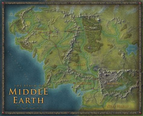 Middle Earth Map High Resolution Desktop High Resolution Middle Earth