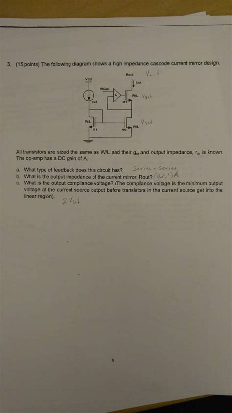 The Following Diagram Shows A High Impedance Cascade