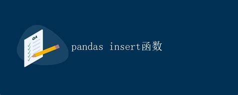 pandas insert函数 极客教程