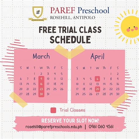 Trial Classes Paref Preschool