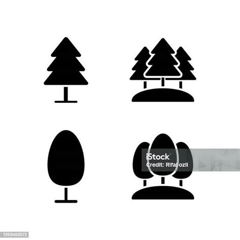 트리 소나무 아이콘 로고 디자인 벡터 템플릿 일러스트 레이 션 0명에 대한 스톡 벡터 아트 및 기타 이미지 0명 개념 개념과 주제 Istock