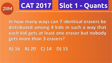 CAT Question Paper Permutation And Combination IIM CAT CAT Online Coaching CAT