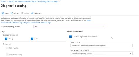 Logging Azure SQL Storing Database Logs Stack Overflow