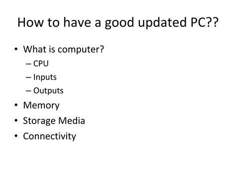 Basic Computer Course Ppt Computing Technology And Computing
