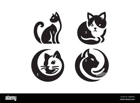 Cat Vector Logo Stock Vector Image And Art Alamy