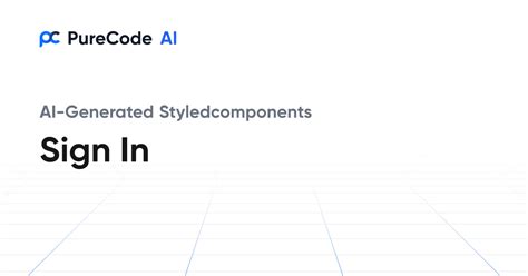 build great styledcomponents sign in components faster using ai tools