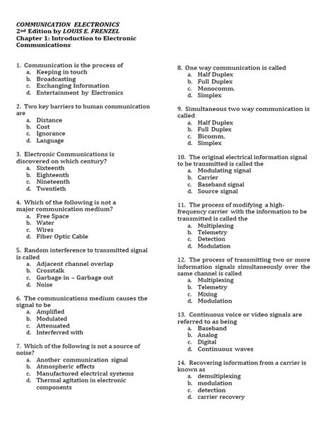 Communication Source Mcqs Pdf Radio Telecommunications