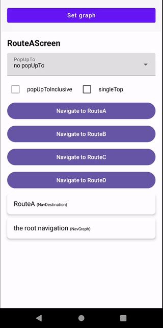 Android Dynamically Setting Graph With Type Safe Jetpack Compose
