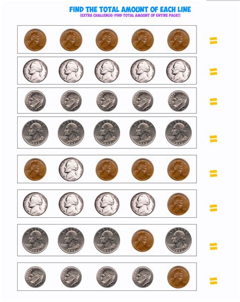 Free Printable Pictures Of Coins For Teaching
