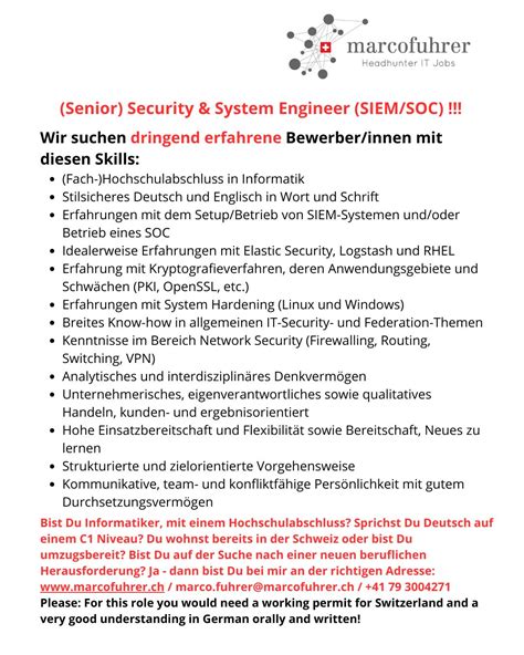marco r fuhrer management consultants on linkedin wir suchen dringend einen senior security