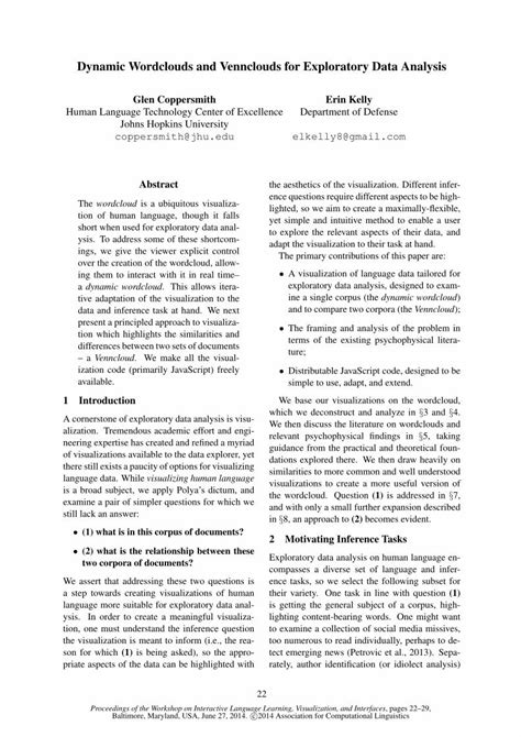 Pdf Dynamic Wordclouds And Vennclouds For Exploratory Data Analysis · 2014 06 16 · Static