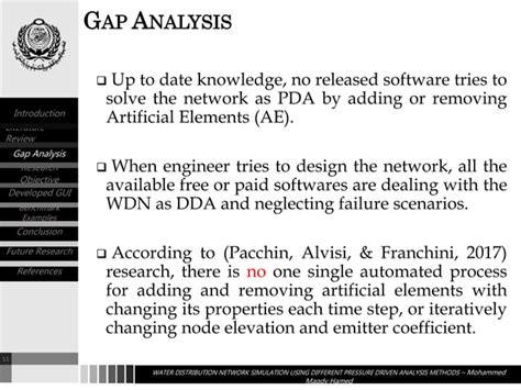 Water Distribution Network Simulation Using Different Pressure Driven Analysis Methods Pptx
