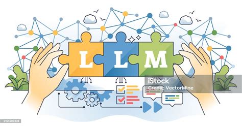 텍스트 생성을 위한 Llm 또는 대규모 언어 모델 개요 손 개념 Cpu에 대한 스톡 벡터 아트 및 기타 이미지 Cpu 가상현실 개념 Istock