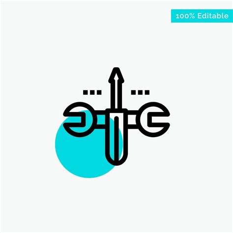 Cloud Computing Screwdriver Tooling Turquoise Highlight Circle Point