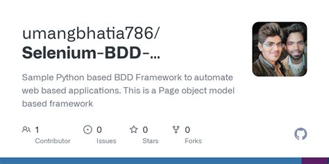 Github Umangbhatia786selenium Bdd Framework Sample Python Based Bdd Framework To Automate