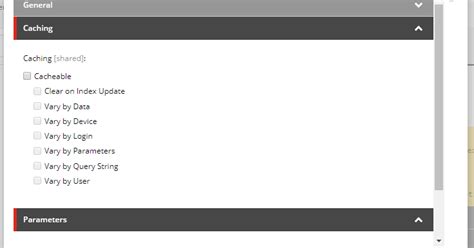 custom caching option not showing up on the rendering sitecore stack