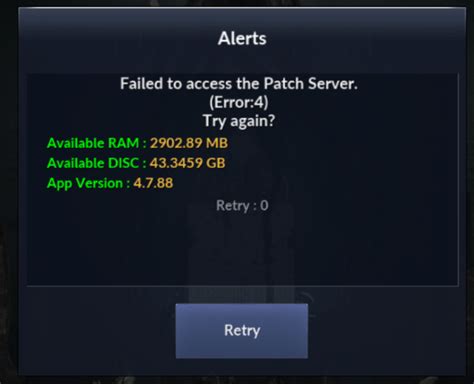 Error4 Failed To Connect With Patch Server Rblackdesertmobile