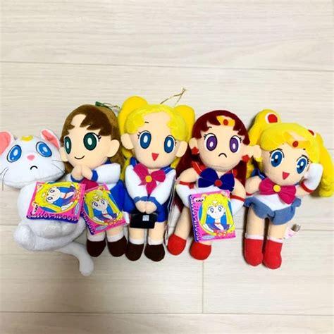 Lot De 5 Peluches Banpresto Années 90 Sailor Moon Ufo Catcher Prize