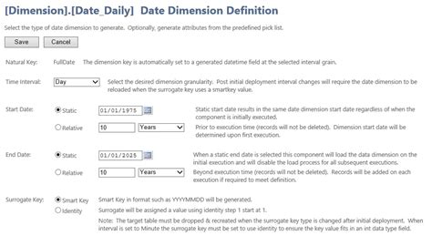 Generate A Date Dimension