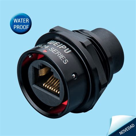 Sa2412srj45 Rear Nut Mount Receptacle With Rj45 Adapter Ip67