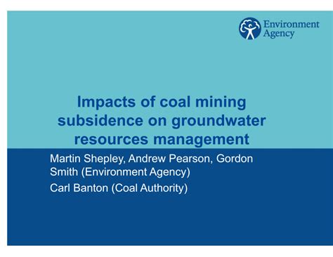 Pdf Impacts Of Coal Mining Subsidence On Groundwater Resources Management